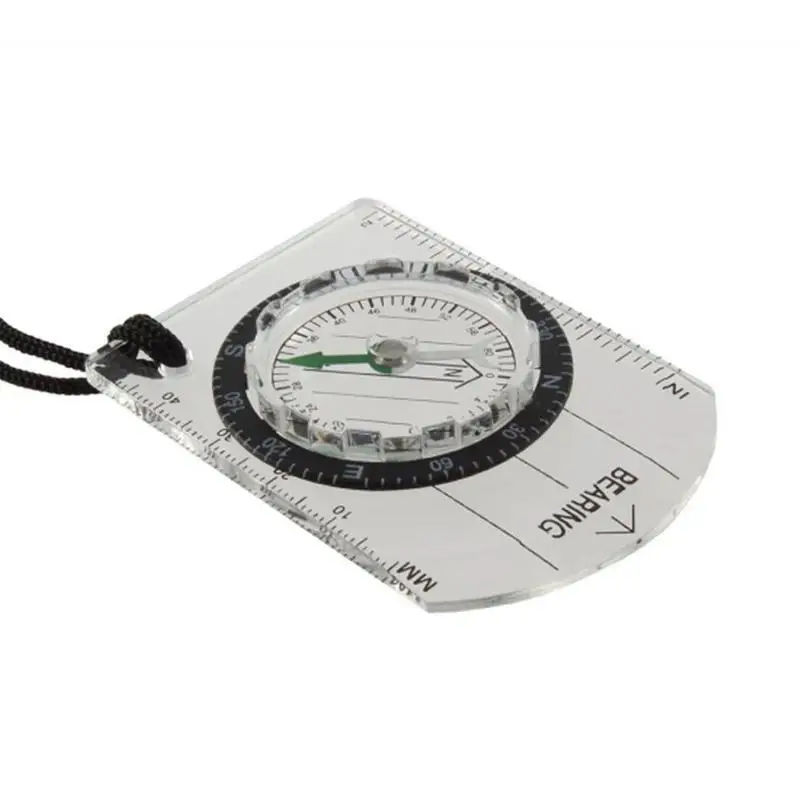 Mini Baseplate Compass Map Scale Ruler Outdoor Camping Hiking Cycling ...