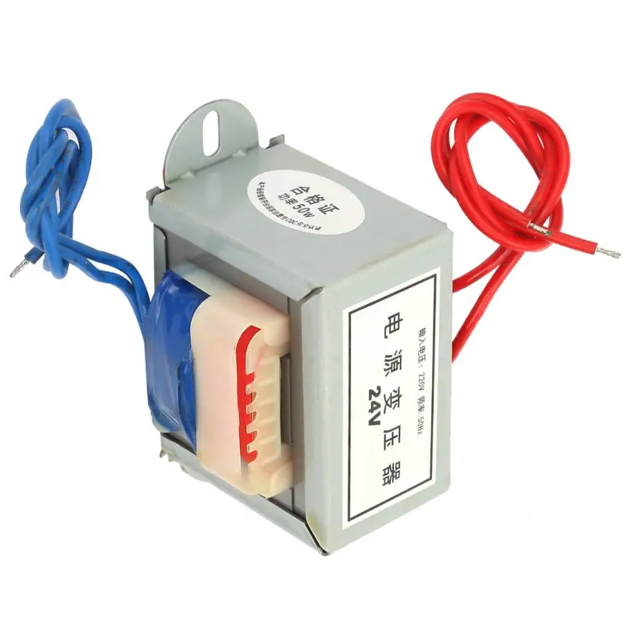 220V-24V 50W 50Hz Low Frequency Isolation Single Power Transformer EI ...