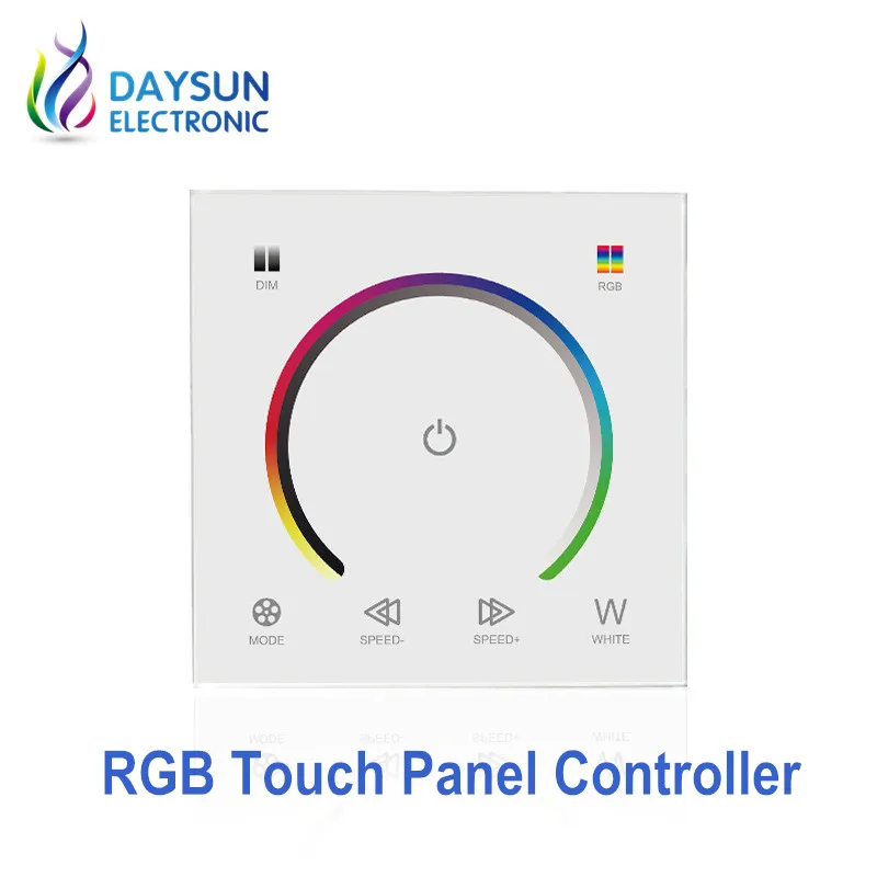Free Shipping Led Touch Panel Rgb Switch Dc12-24v Tempered Glass Rgb ...