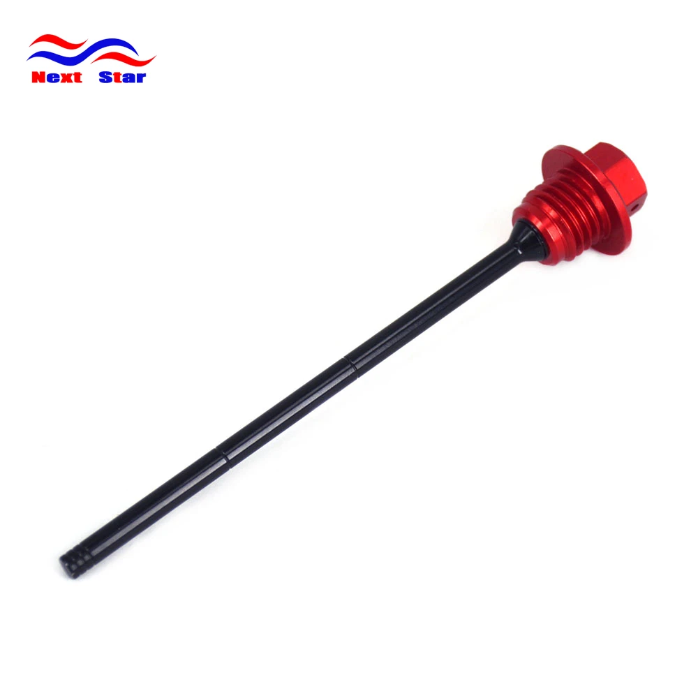 Motorcycle Red Aluminum Oil Dipstick Gauge Plugs For HONDA CRF250R CRF ...