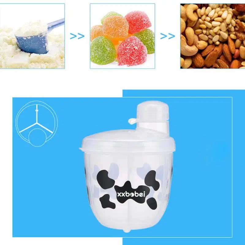 3 Compartment Cartoon Baby Milk Powder Box Portable Snacks Food ...