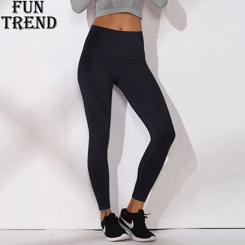 Solid Yoga Pants High Waist Leggins Sport Women Fitness Yoga Leggings