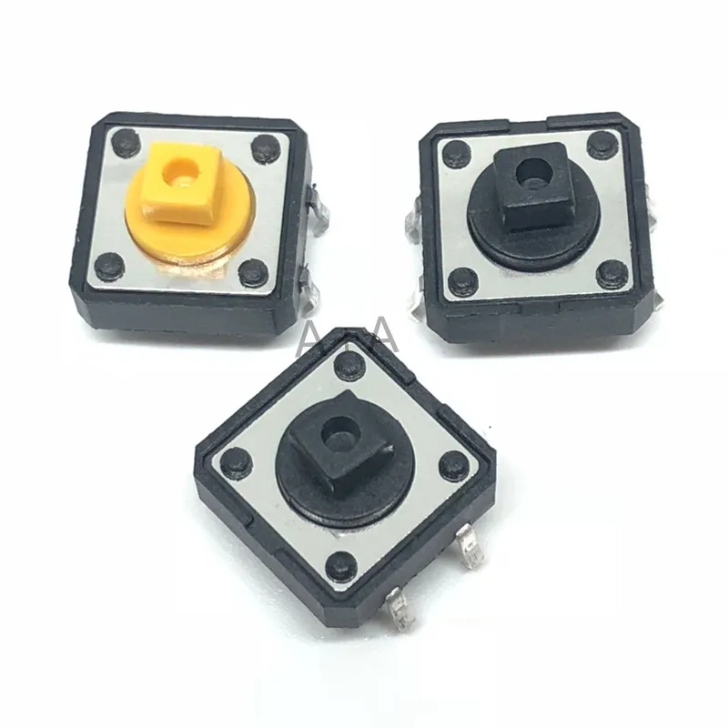 10PCS-PCB-12-12-7-3mm-4pin-Tactile-Tact-Mini-Push-Button-Switch-12x12x7 ...