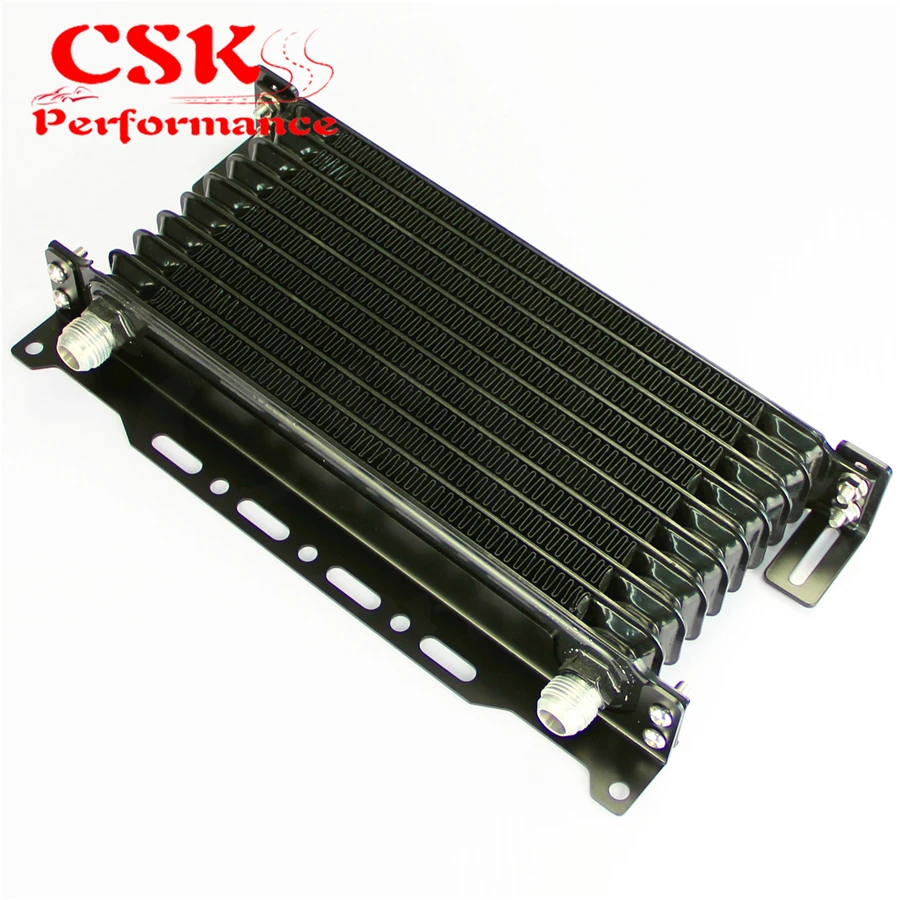 Aluminum AN10 10 Row Trust Engine Oil cooler W/ 262mm Mounting Bracket ...