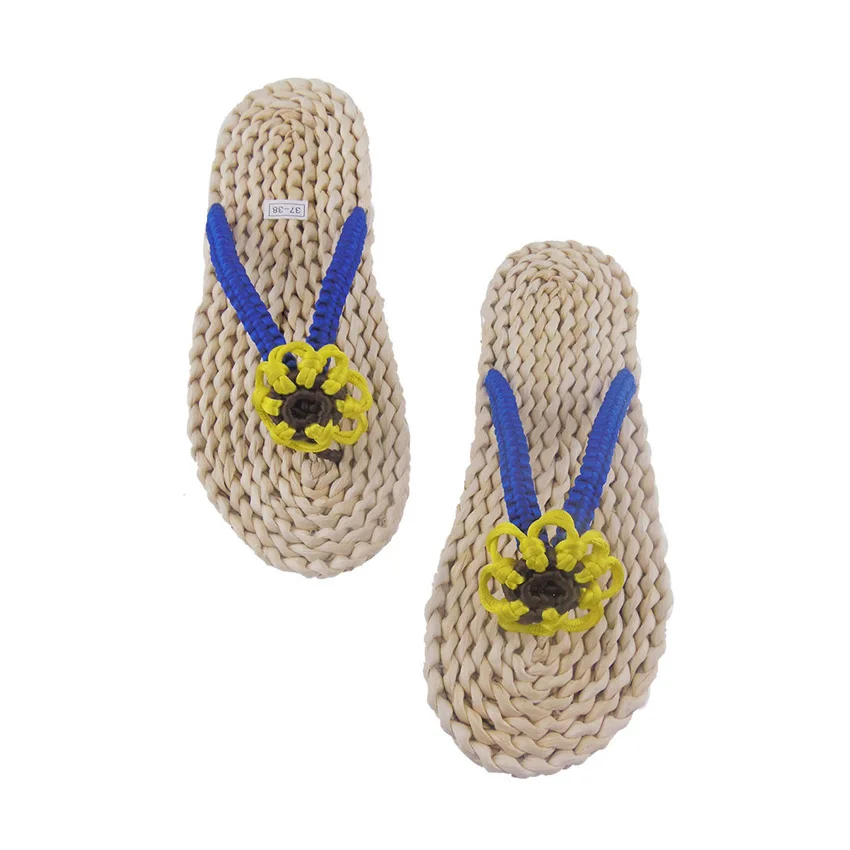 Hand Made Oriental Japanese Chinese Straw Sandals Cosplay Costumes One ...
