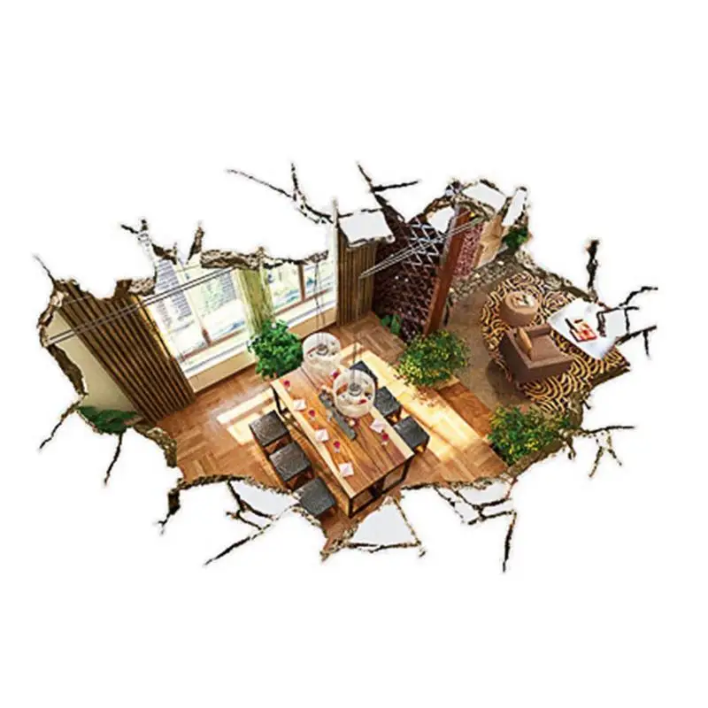 3D Broken Wall PVC Waterproof Self Adhesive Wall Stickers DIY Removable 3d-broken-wall-pvc-waterproof-self-adhesive-wall-stickers-diy-removable
