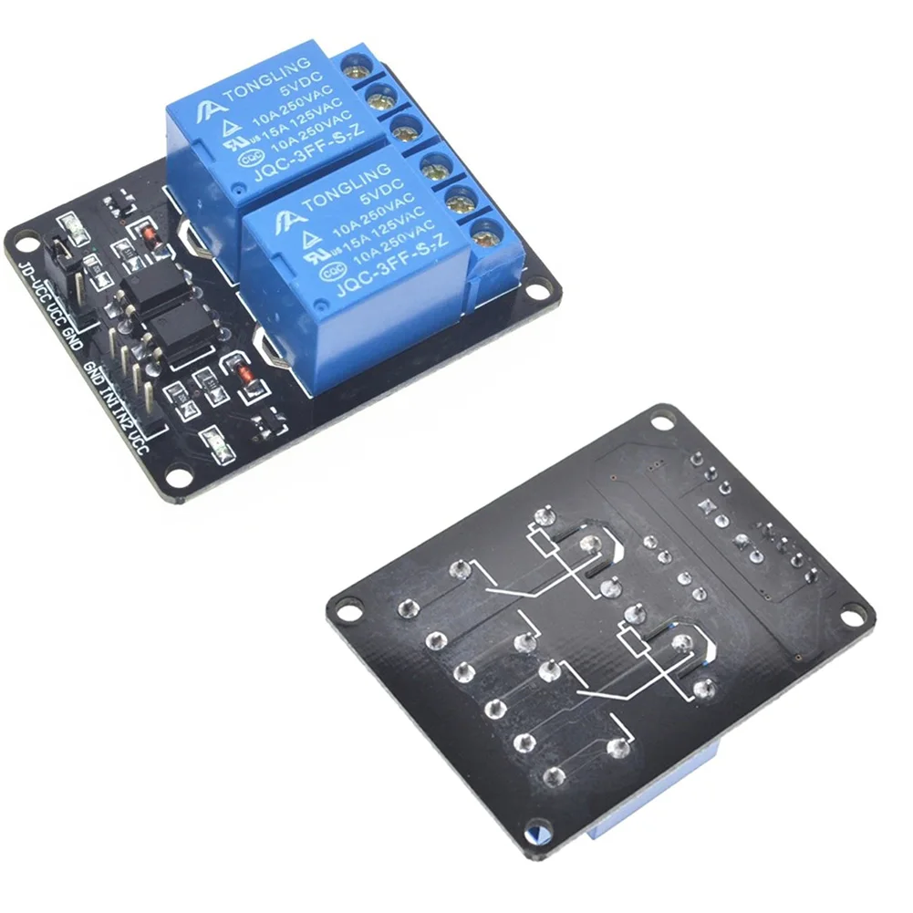 2 Channel 5V Relay interface board AC250V 10A /DC30V 10A Relay Module ...