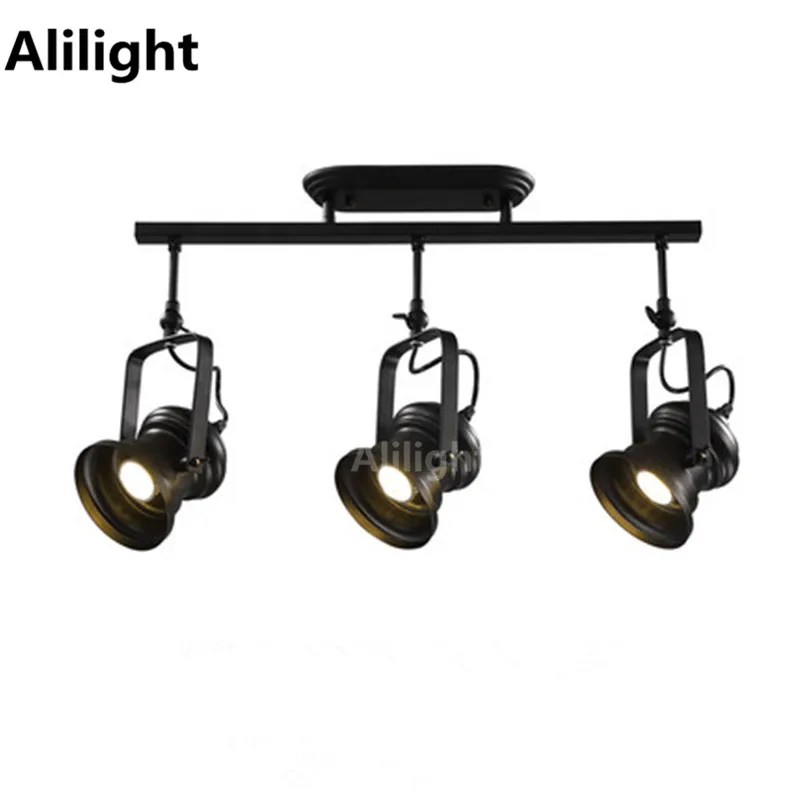 Retro Loft Vintage Led Track Light Industrial Ceiling Lamp