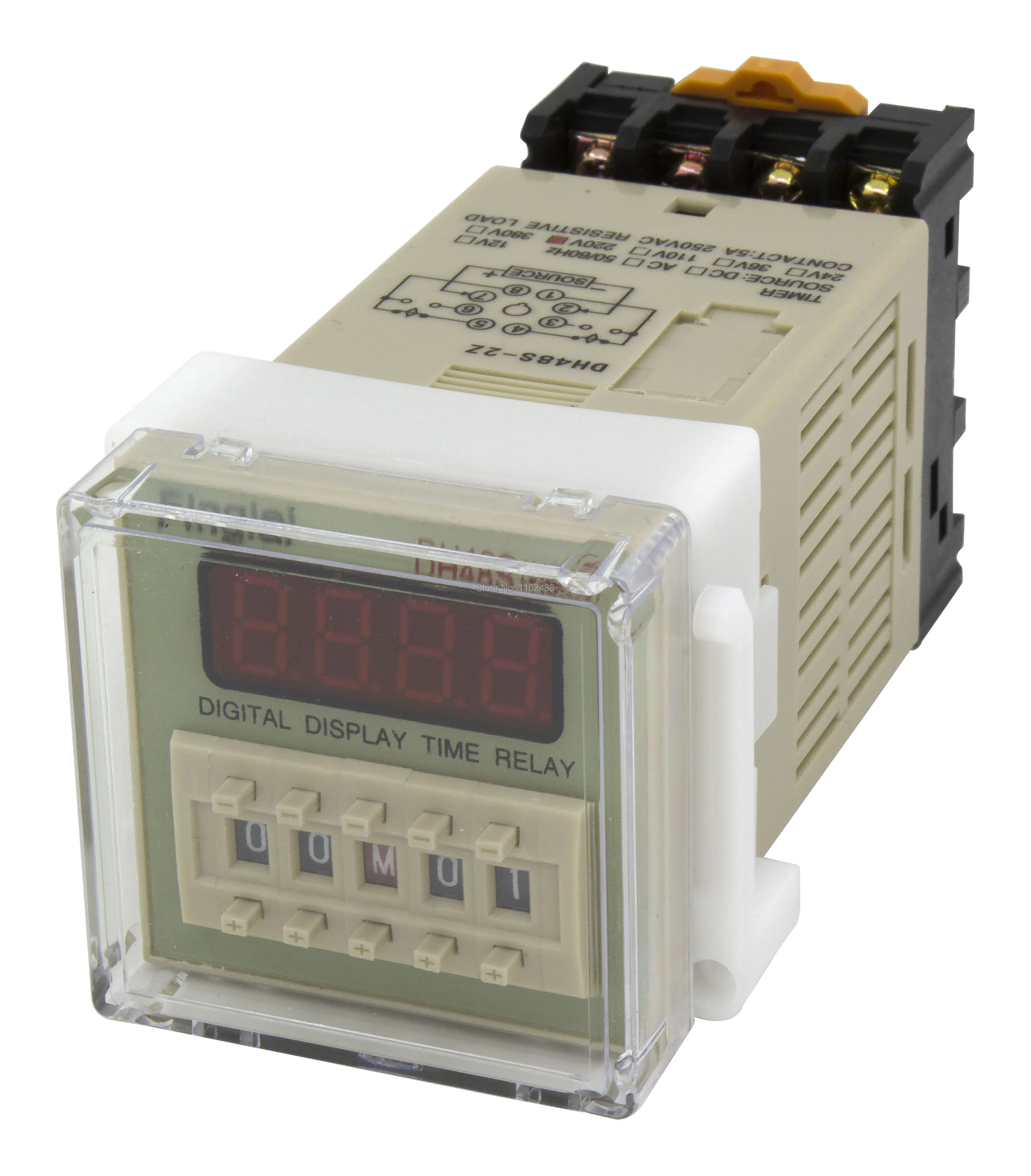 DH48S 2Z on delay DPDT time relay AC 220V 110V AC/DC 24V 12V with ...