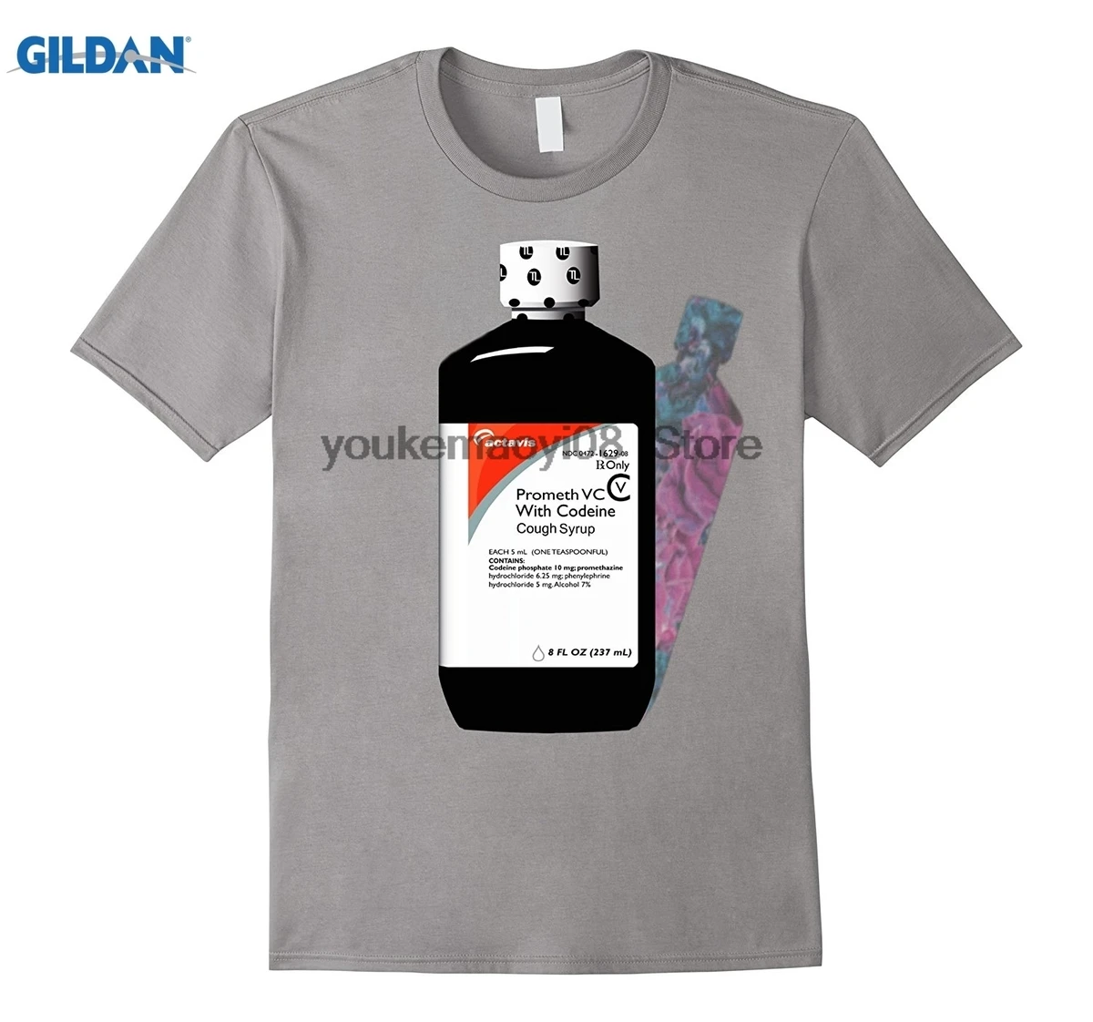 GILDAN Actavis chemise Codeine t shirt maigre bouteille chemise ...