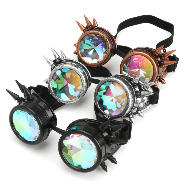 Steampunk-Goggles-Sunglasses-Men-Women-Kaleidoscope-Glasses-Rave ...