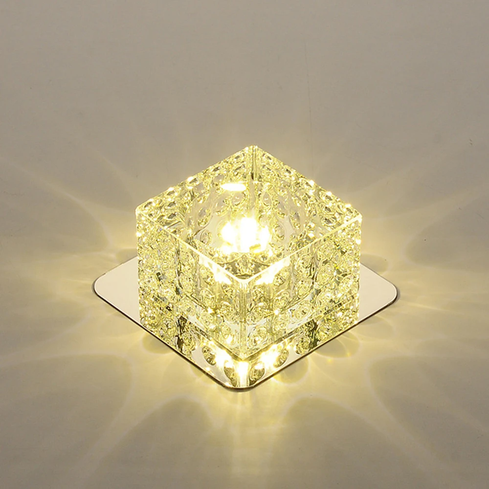 LED Ceiling Light Surface Mounted Crystal Aisle Lamp Lustre Modern ...