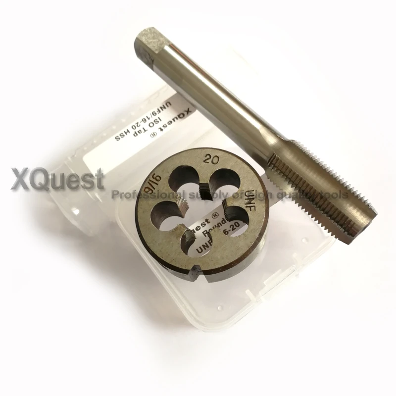 2pcs Unified Thread Tap And Die Set Unc 9/16 9/16-12 Dies Plug Taps Unf ...