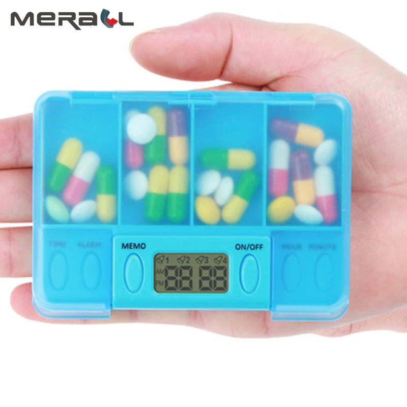 4-Grid-Intelligent-Plastic-Storage-Box-Electronic-Timing-Reminder ...