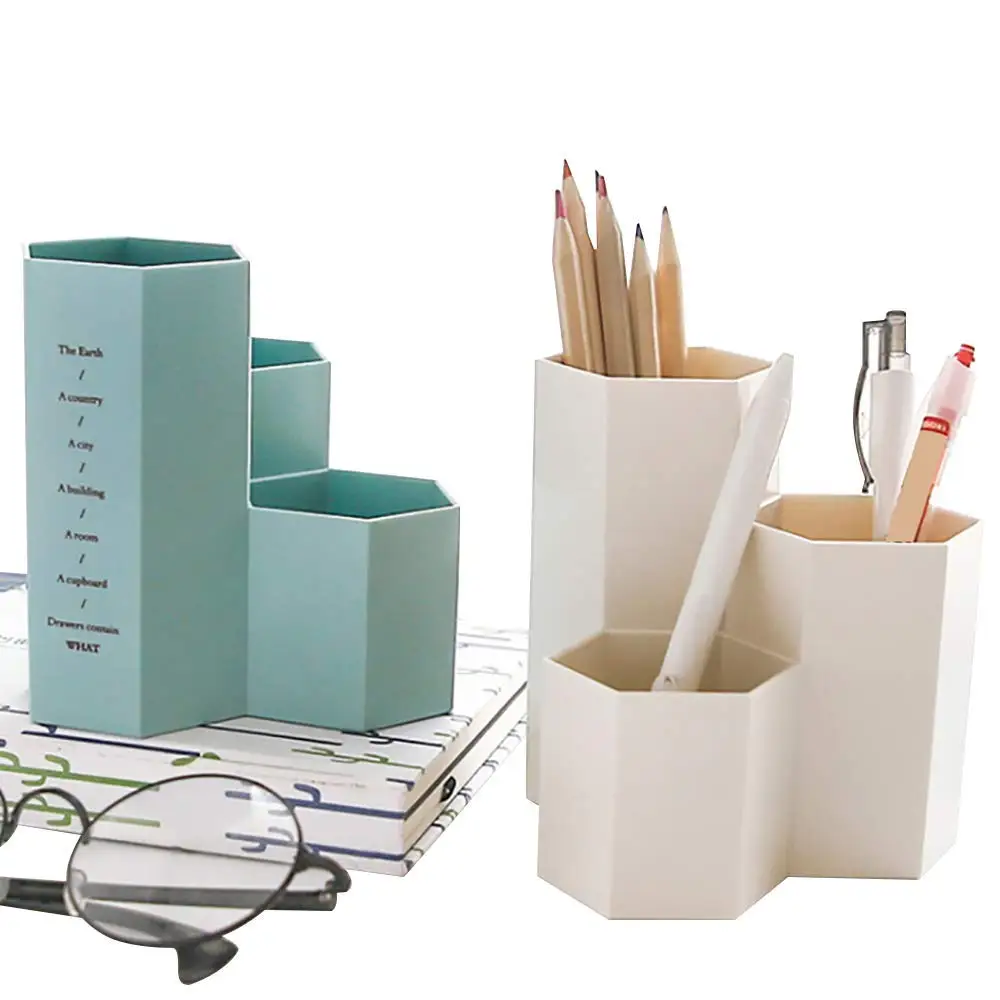 Pen Container Organizer,Desk Top Plastic Pen Holder for Gel Pens ...