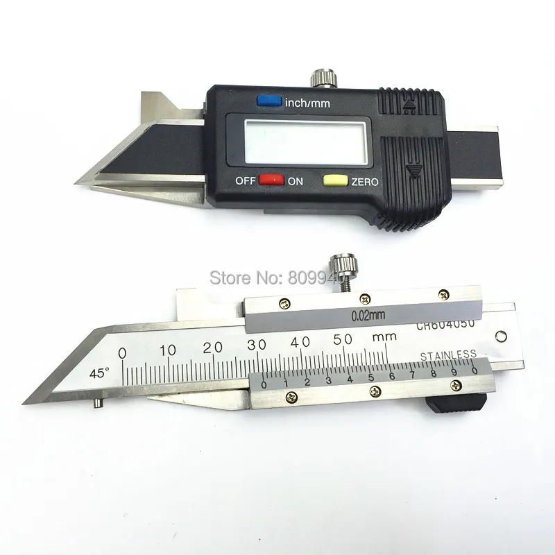 45 grad 0 50mm/0 80mm Digital Fase gauge edelstahl Elektronische Fase ...