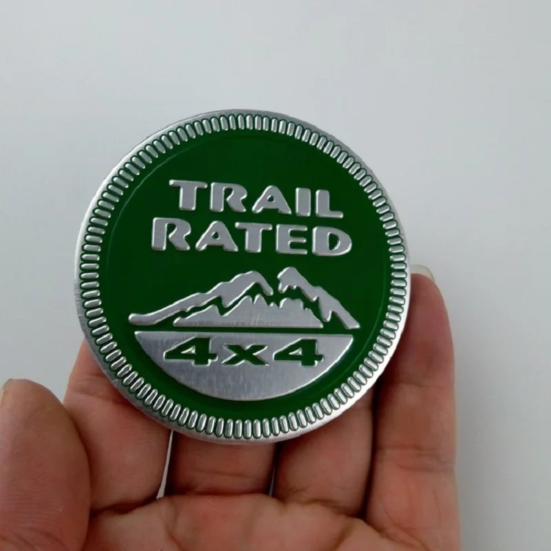 Aluminum car Sticker Trail Rated 4X4 Emblem Badge For Jeep Wrangler ...