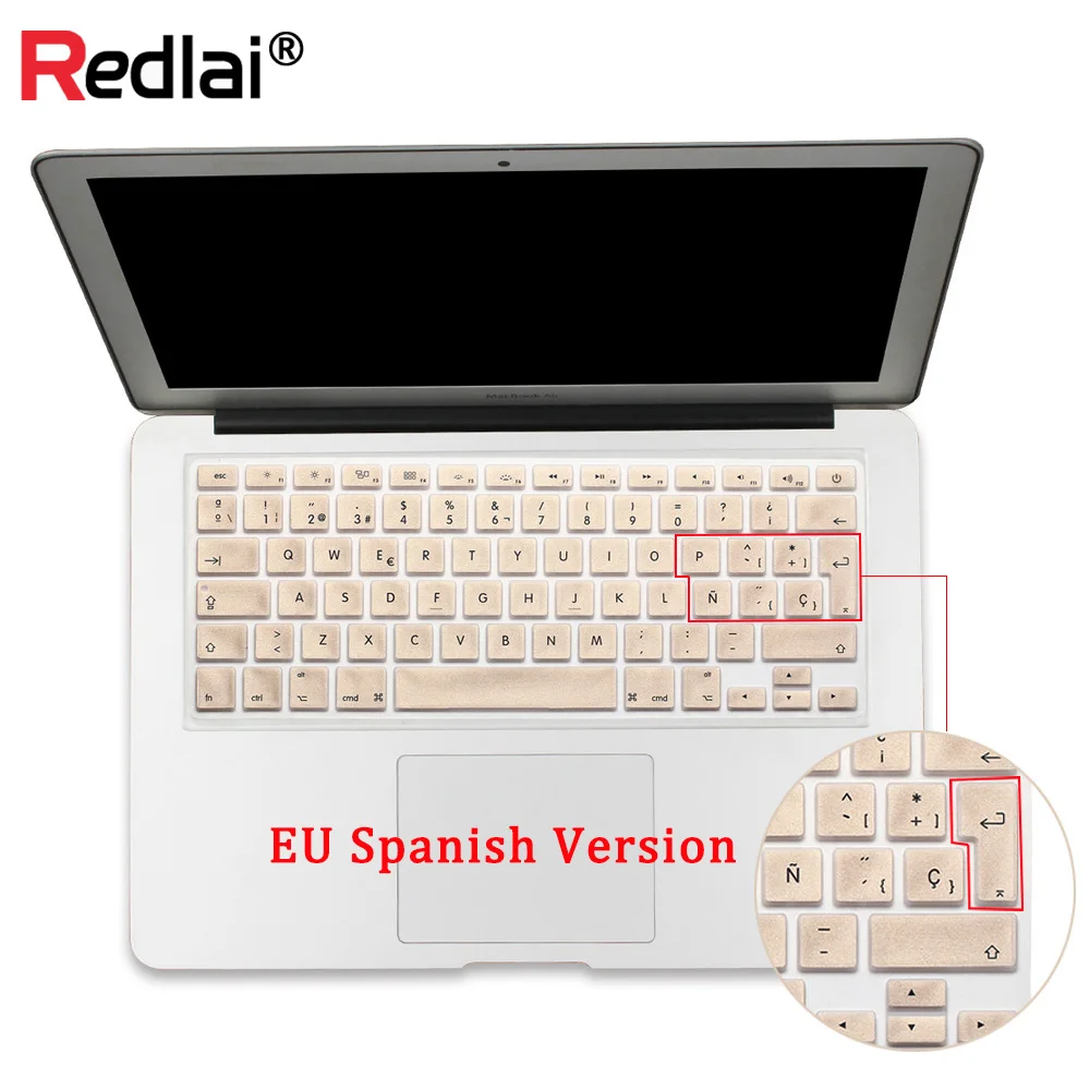 UK/EU Spanish Letter Silicone Keyboard Cover For Macbook Air Pro Retina ...