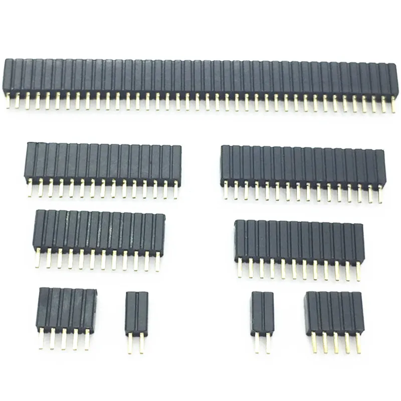 1.27mm 1.27 Pin Header Single Row Female Breakaway PCB Board Connector Pinheader 1*3/4/5/6/8/10 ...