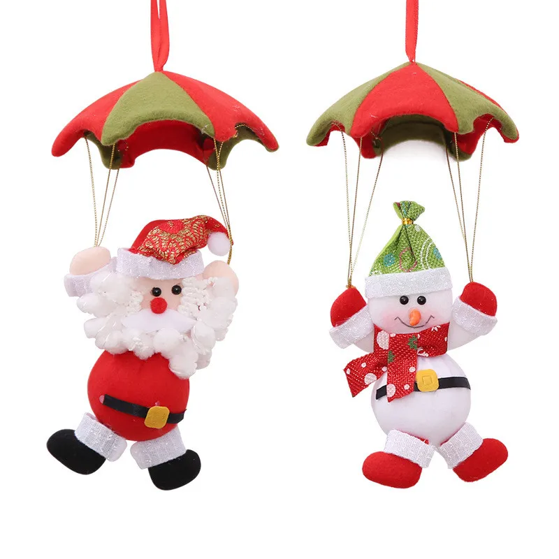 Xmas Santa Snowman Parachute Pendant Tree Hanging Ornaments-1 【2021最新作】