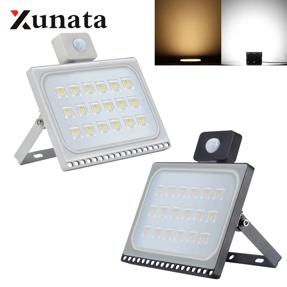 220v Led Floodlight Induction Reflector Led Project Light Waterproof ...