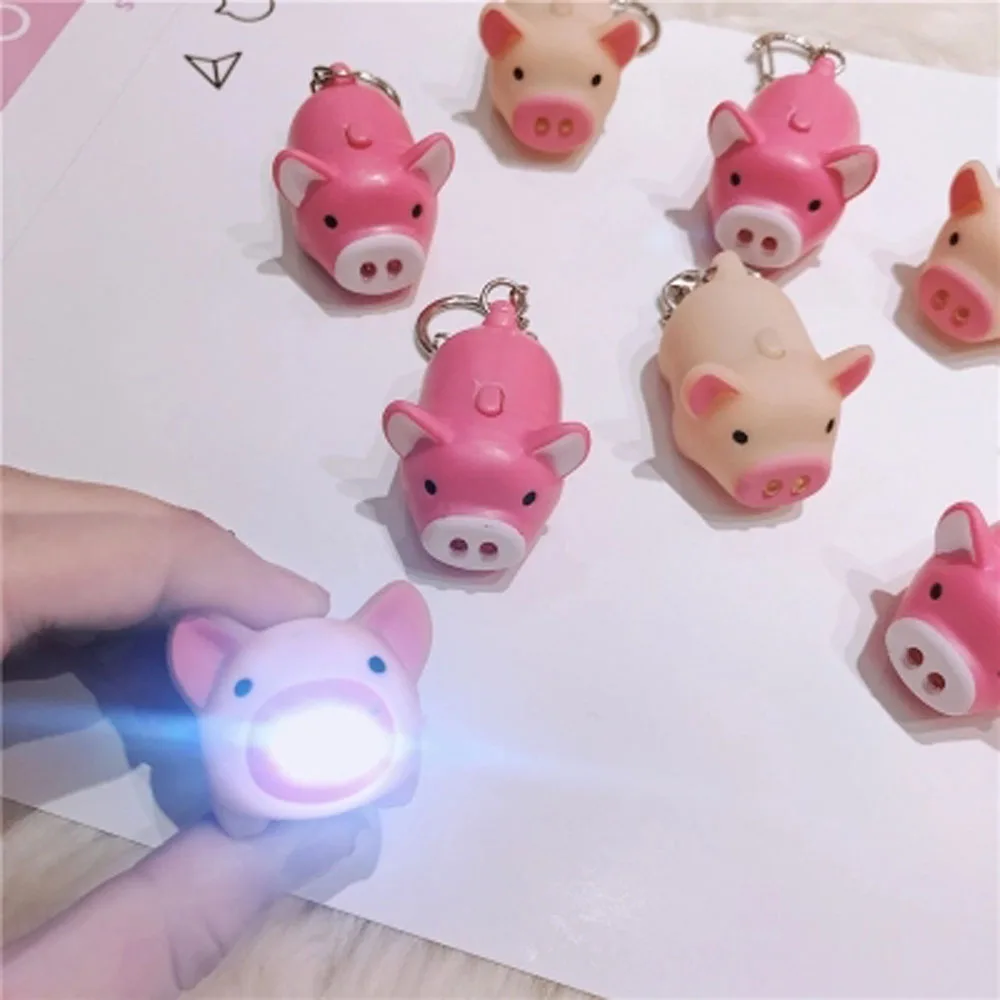 Novelty Lighting Pig Led Flashlight Sound Rings Creative Kids Toys Pig ...