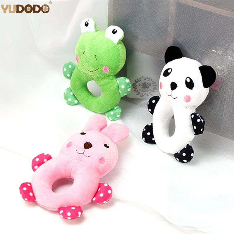 Cartoon Panda Frog Rabbit Dog Toys Soft Plush Pet Chew Toy For Small ...
