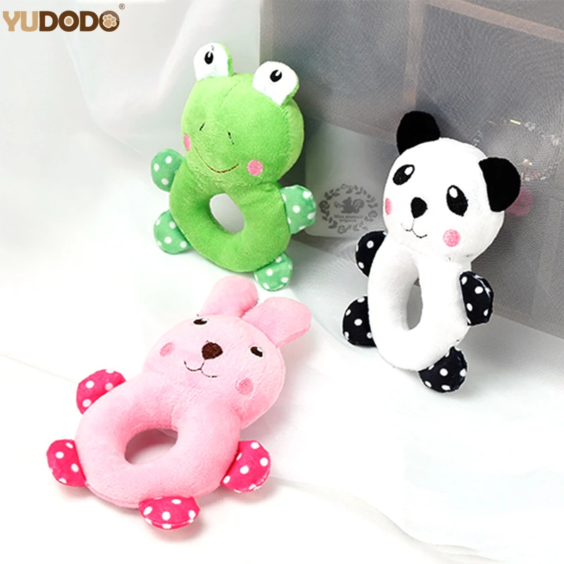 Cartoon Panda Frog Rabbit Dog Toys Soft Plush Pet Chew Toy For Small ...