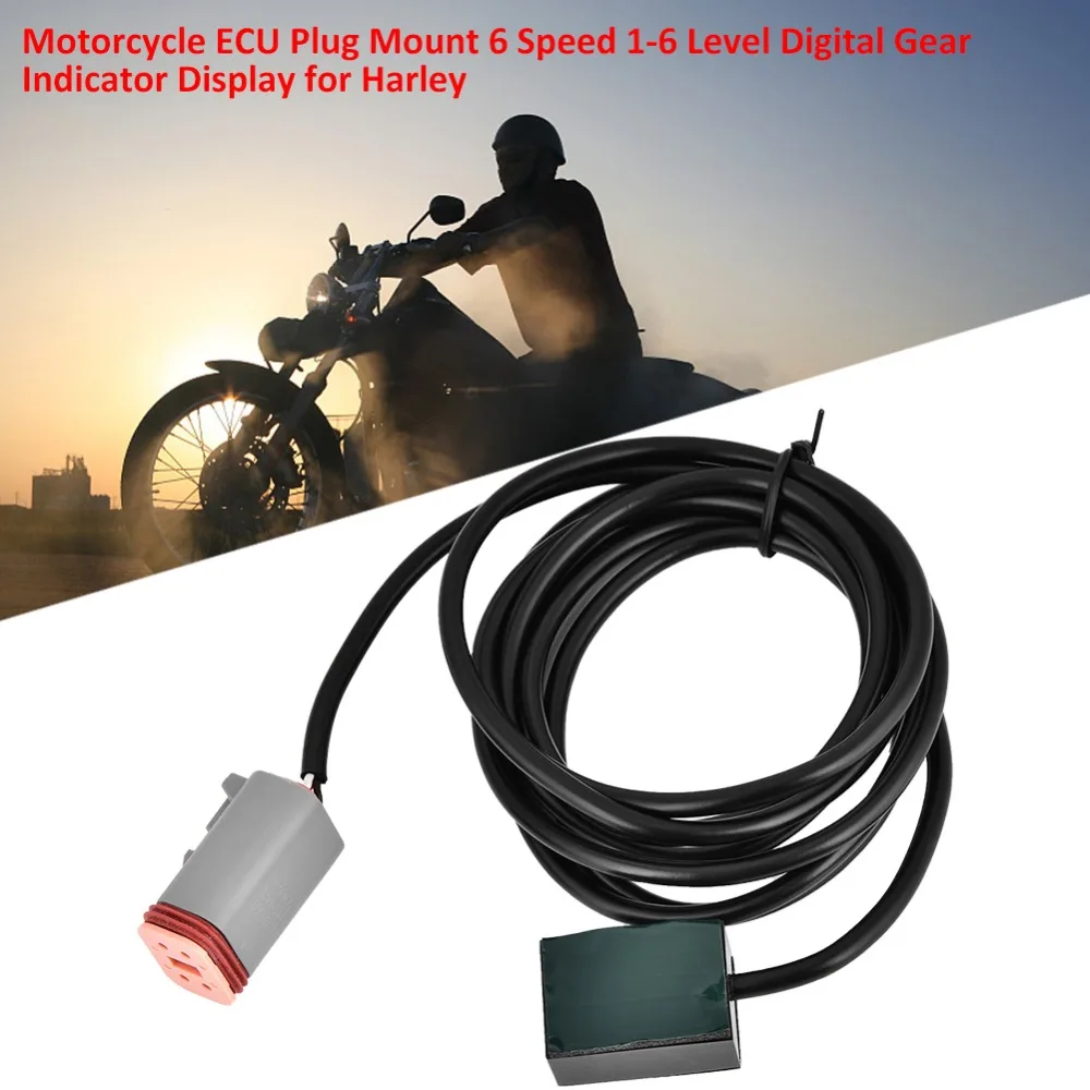 Motorcycle Waterproof Digital Gear Indicator Display ECU Plug Mount 6 ...