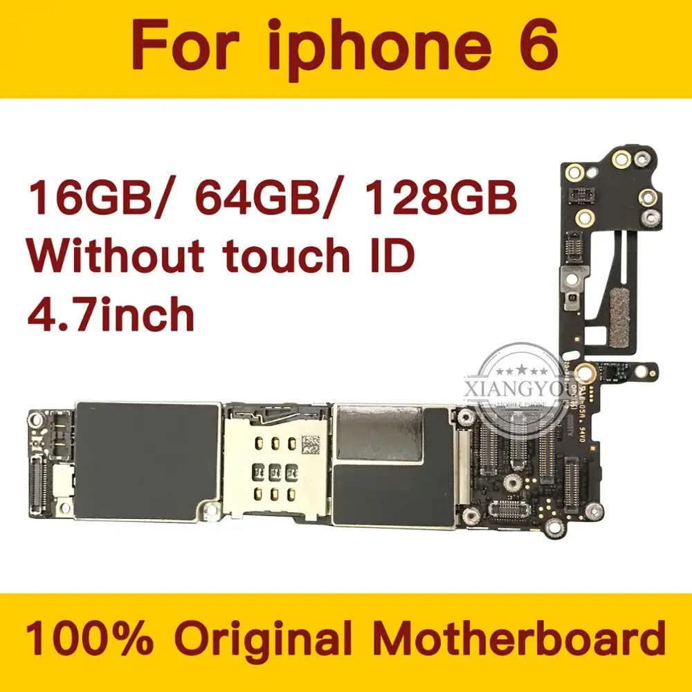 100% Original Motherboard For iPhone 6 4.7inch 16GB 64GB 128GB Full ...