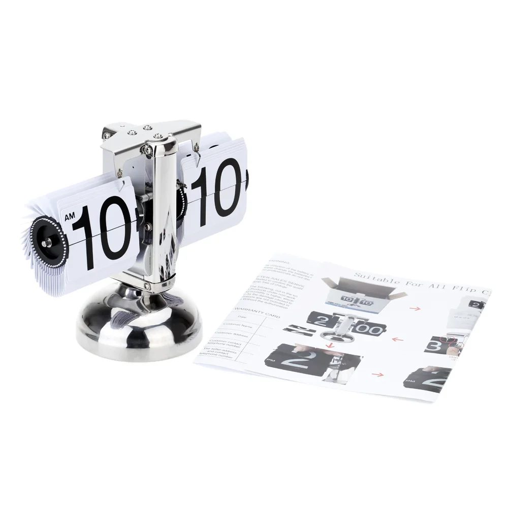 Mechanical Retro Style Flip Over Clock, Desk Clock - GenieUs Shop