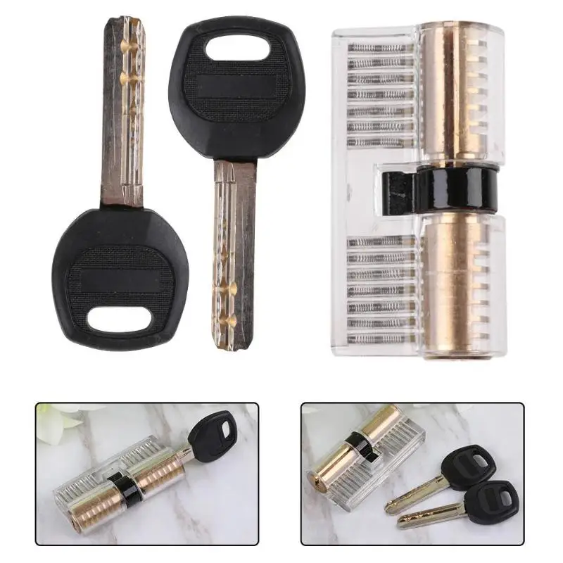 Acrylic Stainless Steel Transparent Visible Practice Cutaway Lock with ...