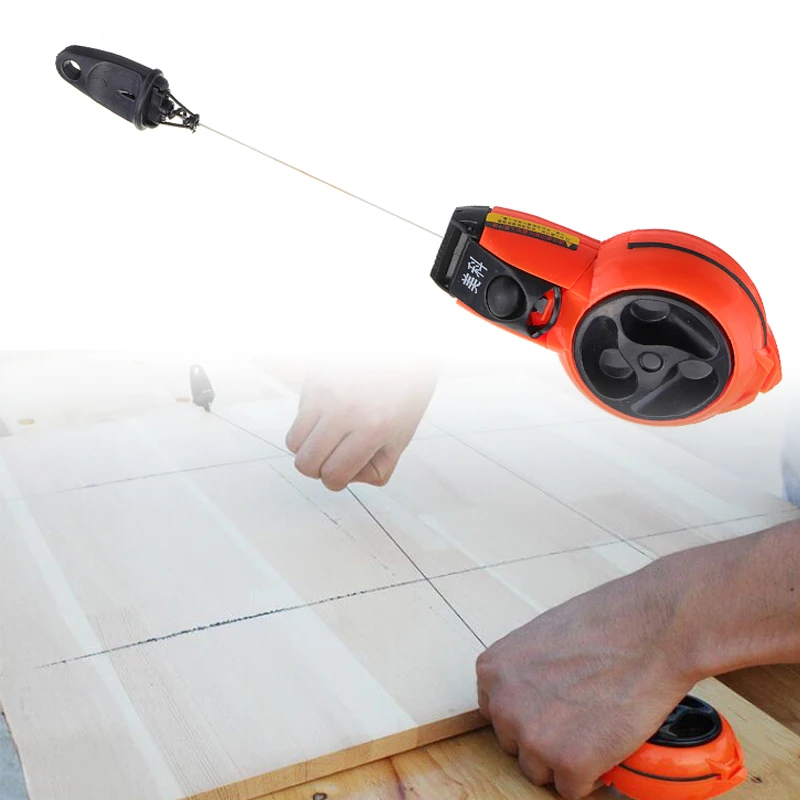 Woodworking Tool 10m Manual Ink Line Chalk Lines Carpenter Manual Ink ...