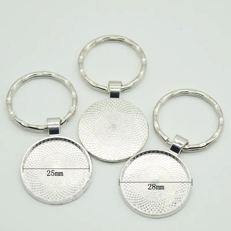 5-PCS-Blank-Keychain-Pendant-Base-Handmade-Keyring-Key-Chain-Fit-25mm ...