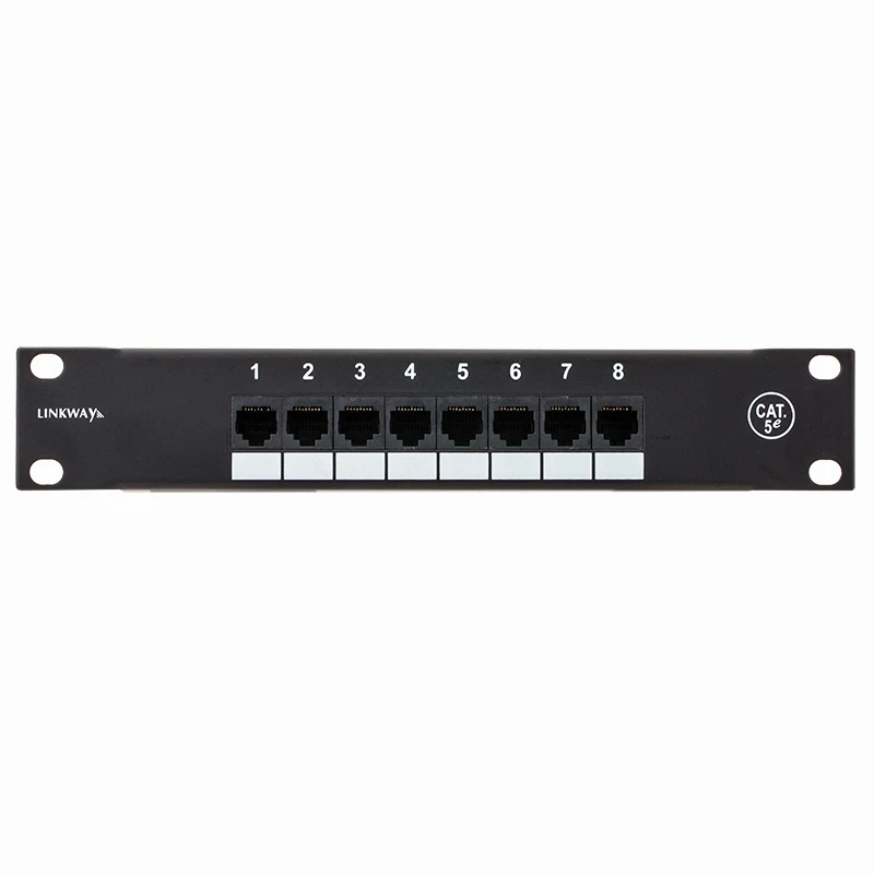 10 8-Port CAT5e CAT6 Patch Panel 1U - SOHO Mini Patch Panel 8-Port - 10 ...