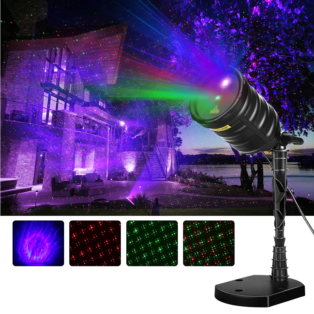 Suaoki Waterproof Laser Light Blue Aurora Borealis Projector Red/Green ...