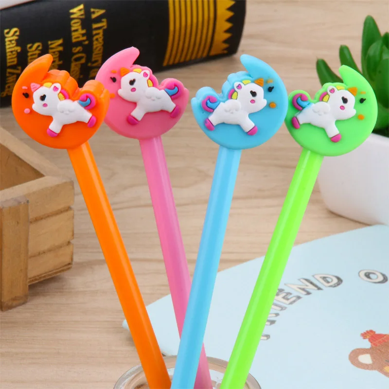 1Piece Cute Unicorn Pens Creative Pens Kawaii Cartoon Gel Pens For ...