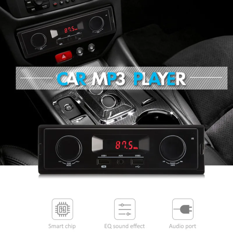 Car MP3 Player FM Stereo Radio Tuner AUX Input USB Charging Function ...