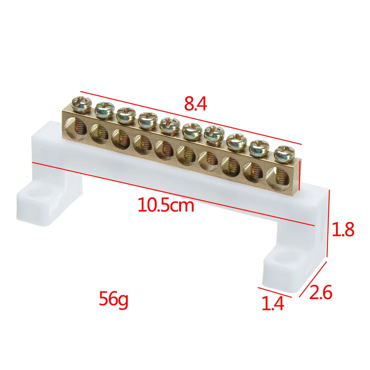 Electric Cable Bridge Design Line 10 Position Screw Copper Grounding ...