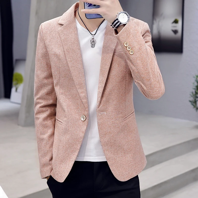 Solid Man's Blazer Male Spring New Pattern Mens Jacket Blazer Masculino ...