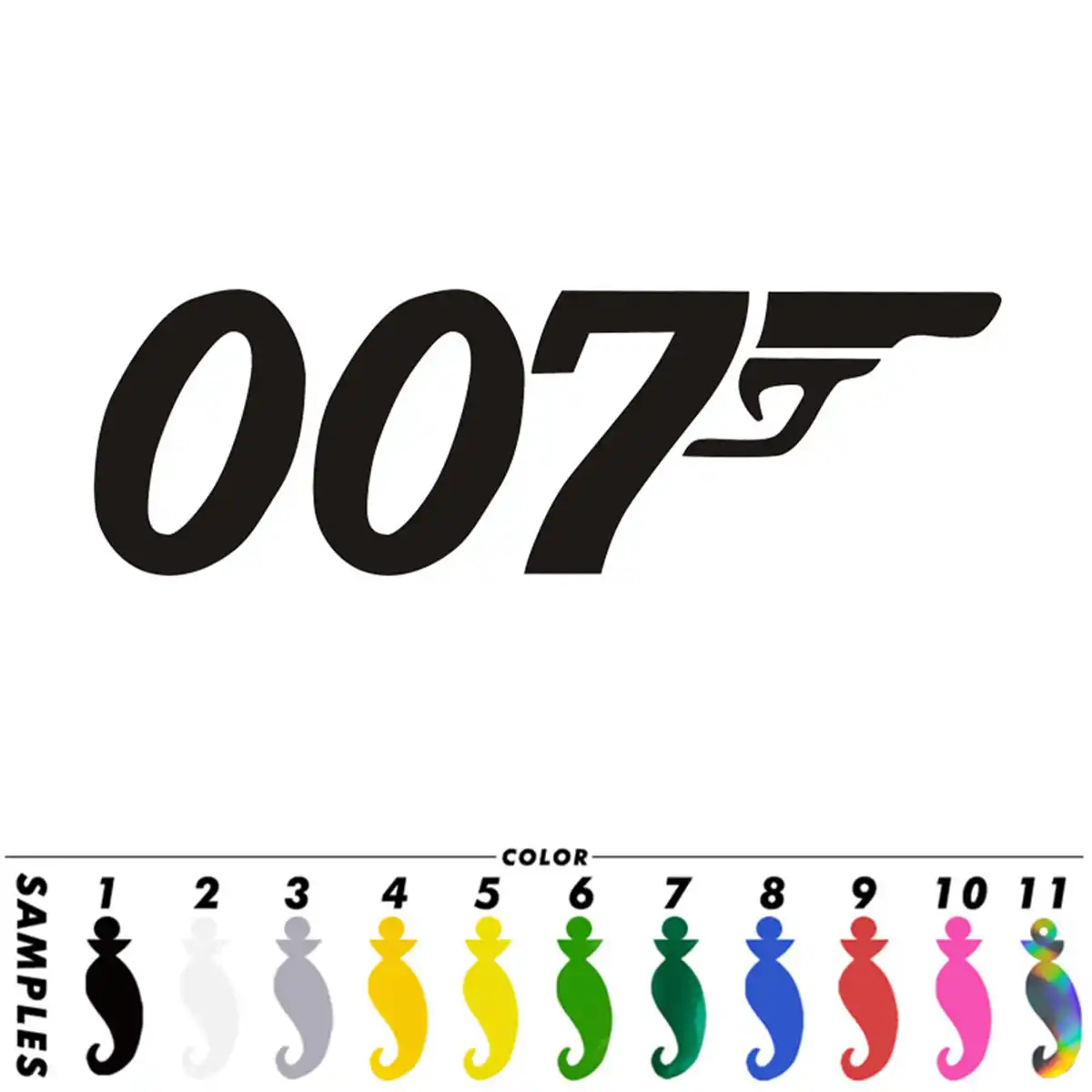JAMES BOND 007 Reflective Fun Car Stickers And Decals Car Styling Black ...