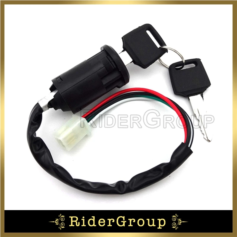 4 Pin On Off Ignition Key Switch For Moped Scooter Atv Quad 4 Wheeler ...