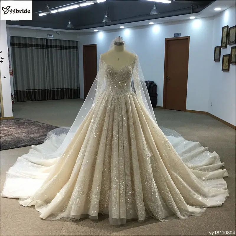 Royal Cathedral Train Wedding Dresses