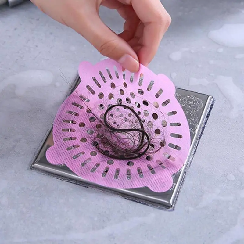 Disposable Floor Drain Sticker Hair Filter Floor Drain Sink Cleaning