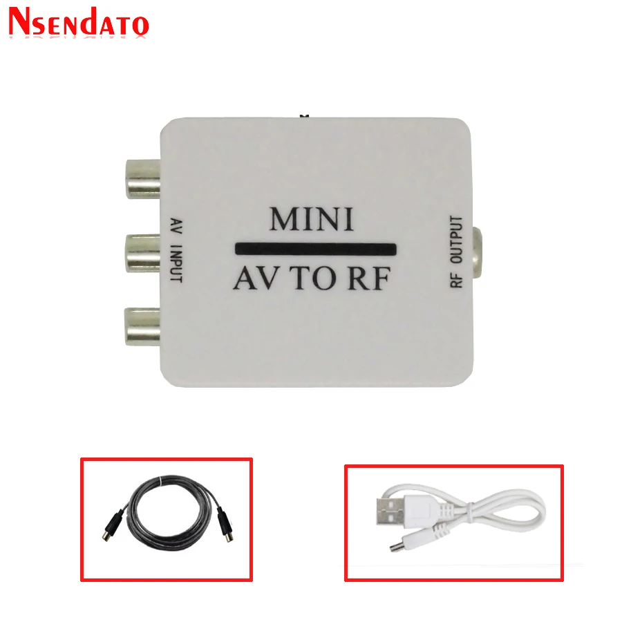 Mini HD Video Converter Box RCA AV CVSB to RF Video Adapter Converter ...