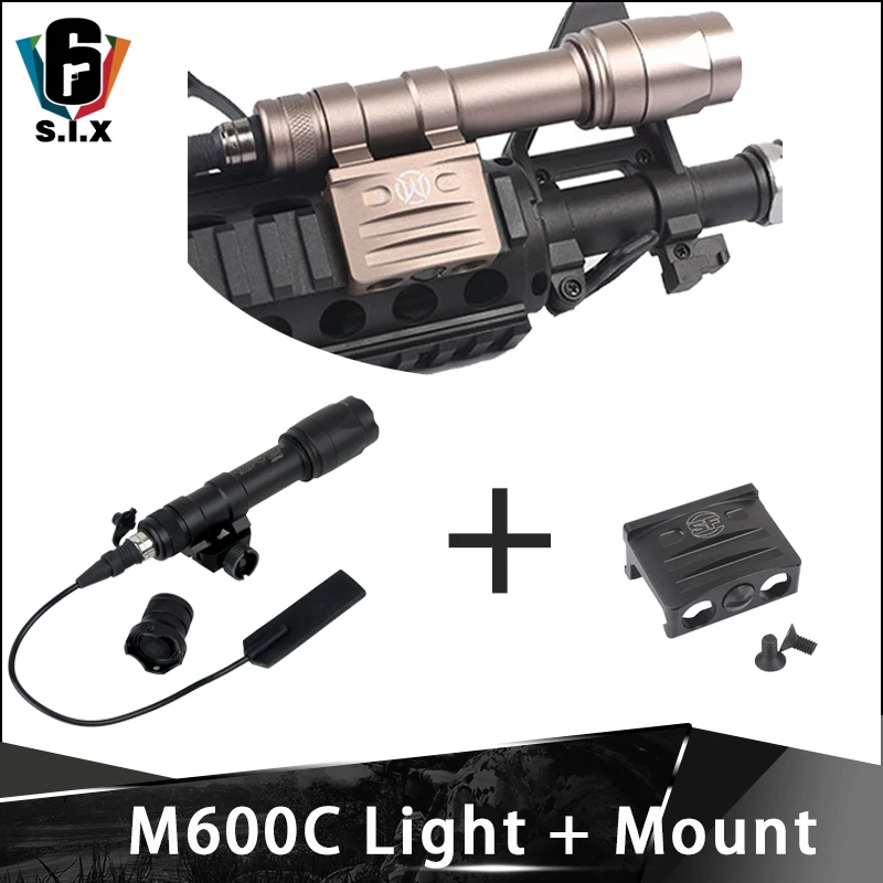 Tactical-Surefir-M600C-Flashlight-With-RM45-Off-Set-Mount-M600-Light ...