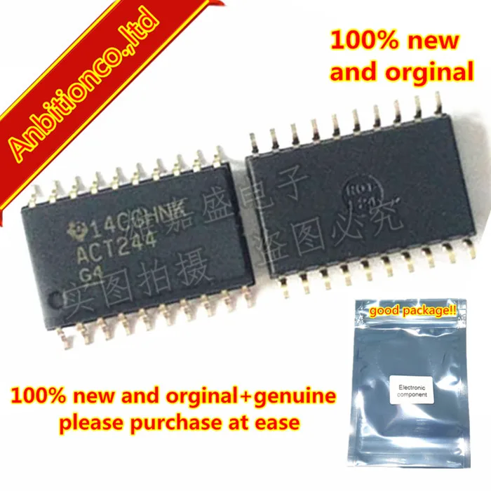 10pcs 100% New original SN74ACT244DWR SN74ACT244 74ACT244 SOP20 in stock