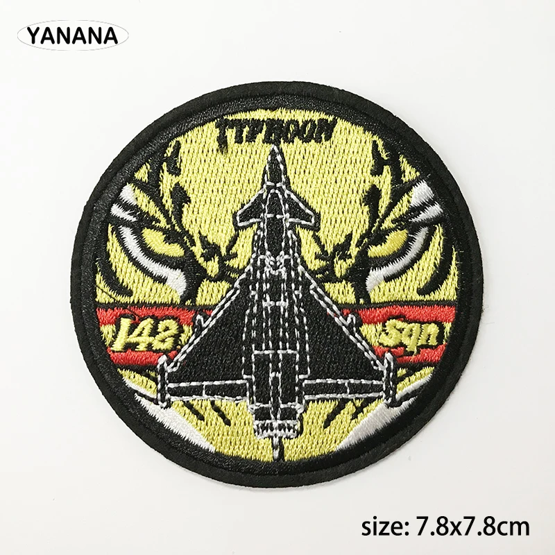 Jet aircraft fighter plane embroidery with badges Iron on Patches for ...