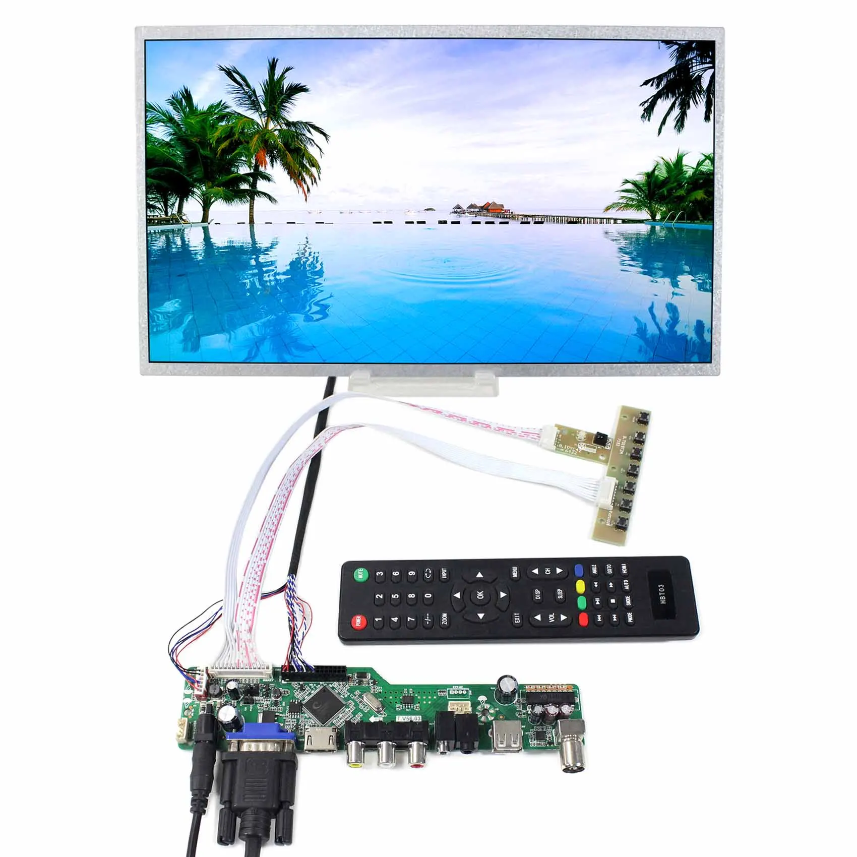 Tv/hd Mi/vga/av/usb/audio Lcd Controller Board+14inch Ltn140at26 ...