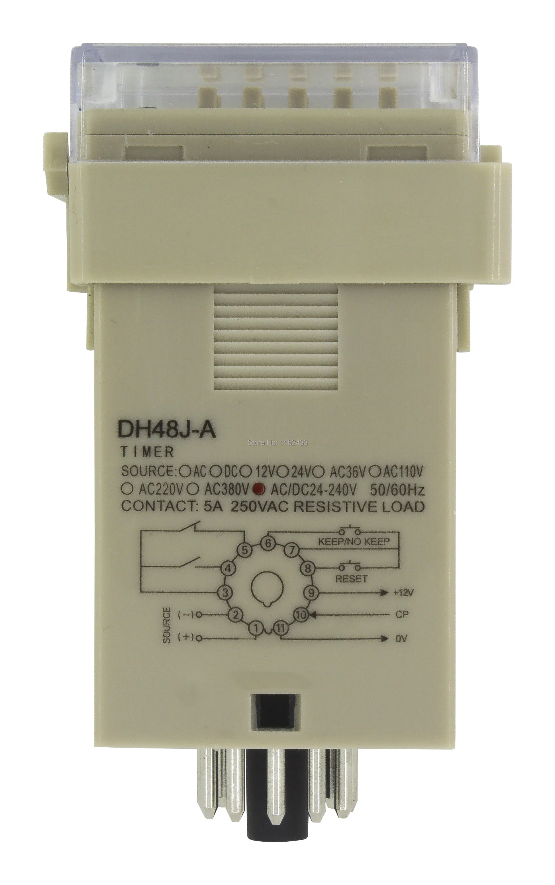 DH48J-11A 11 pin contact/sensor signal input digital counter relay ...